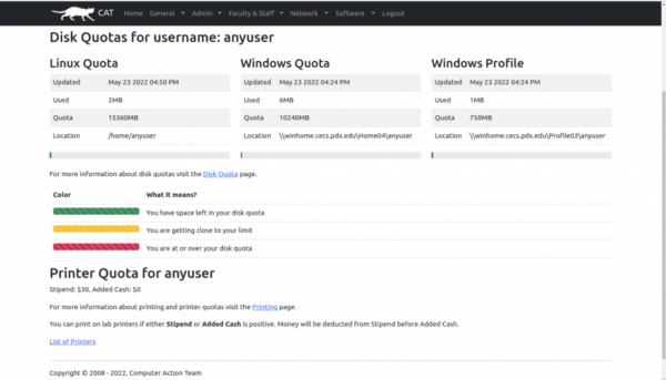 Intranet – Computer Action Team