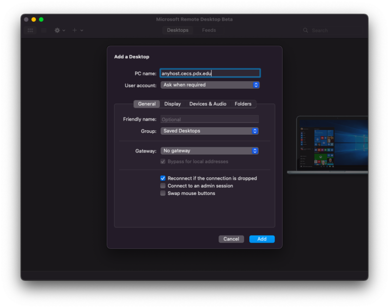 Using RDP to Connect to a Windows Computer from MacOS – Computer Action ...